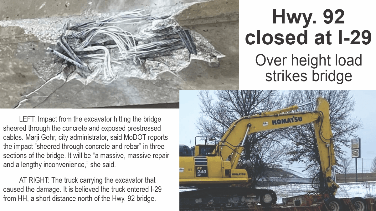 Hwy. 92 closed at I-29 in Platte City