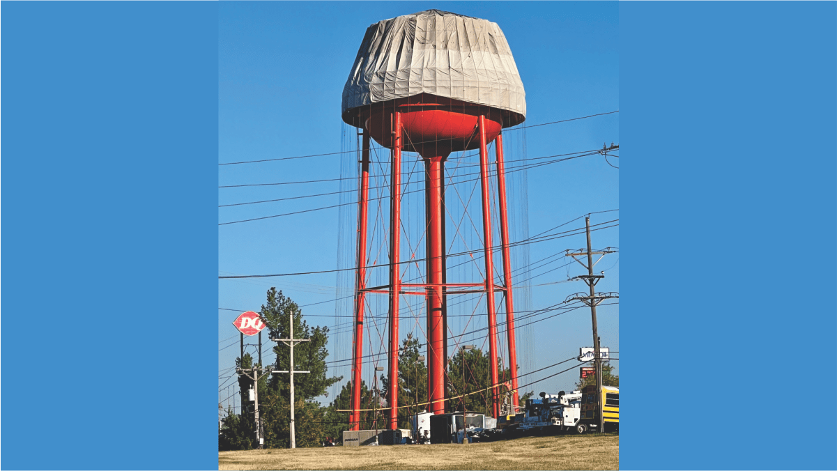 A drape for the water tower - The Platte County Landmark Newspaper