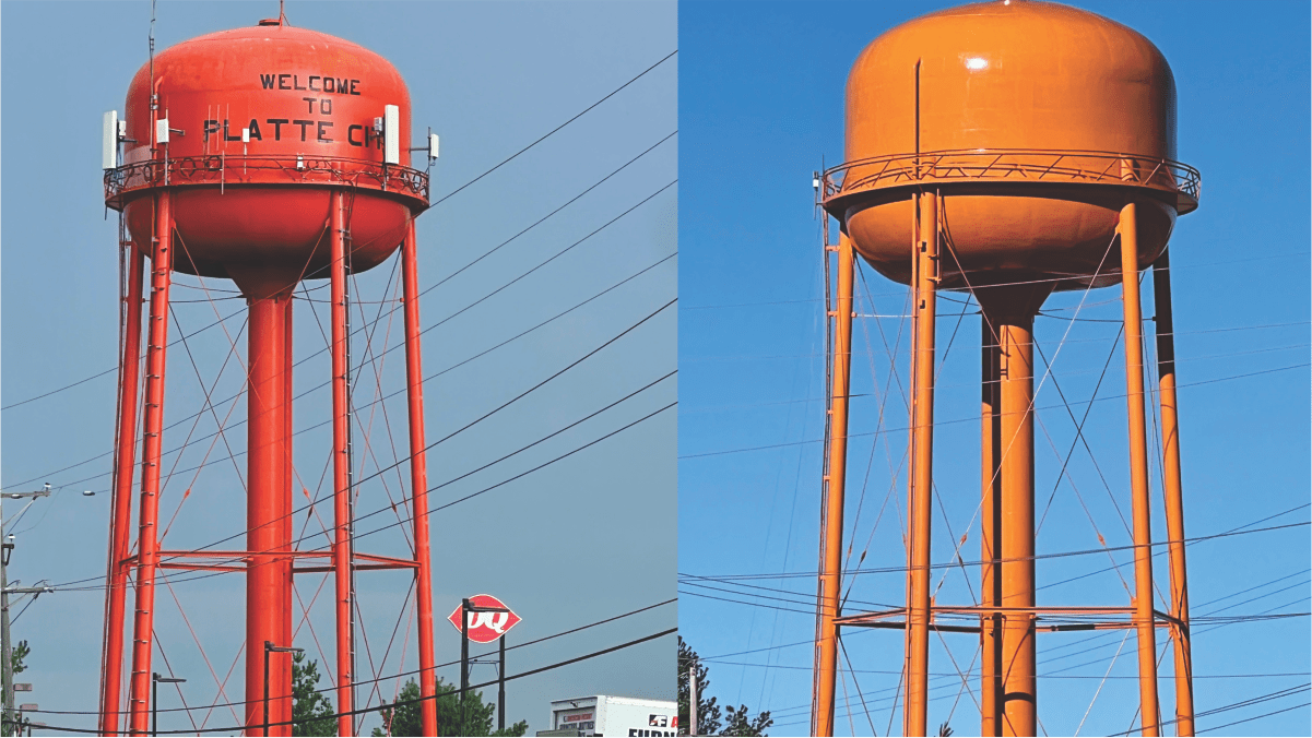 Water tower will be repainted (again) - The Platte County Landmark ...